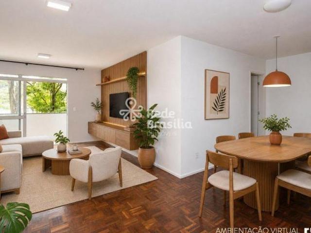 SQN 215 | Apartamento vazado e de canto com 3 quartos 1 suíte 1 vaga elevador aceita financi