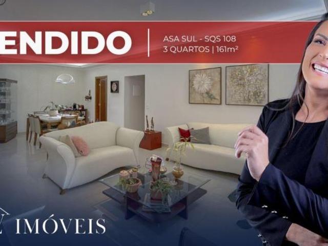 SQS 108 | Asa Sul | Reformado | Nascente | Meio de Quadra | Planta Ampla | 3 Quartos