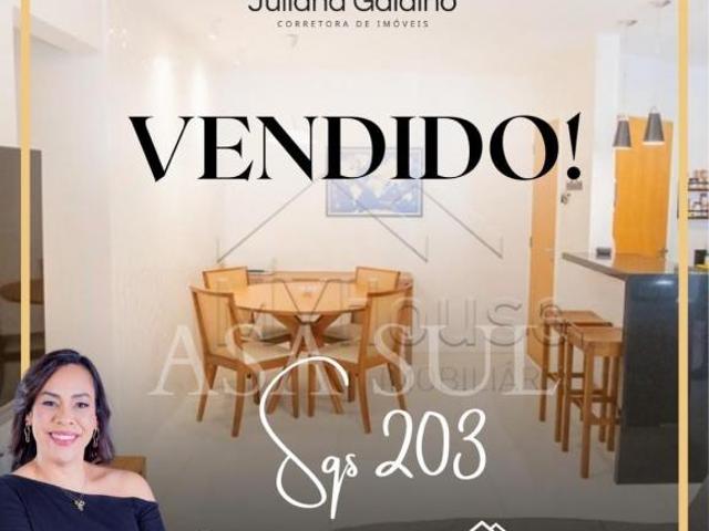 SQS 203 NASCENTE DE CANTO COM ELEVADOR 2 QUARTOS 63M² ANDAR ALTO