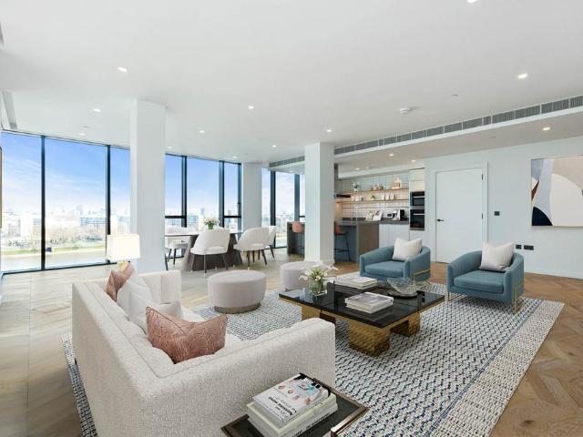 Switch House West, Battersea Power. 4 bed apartment to rent £19,998 pcm £4,615 pw