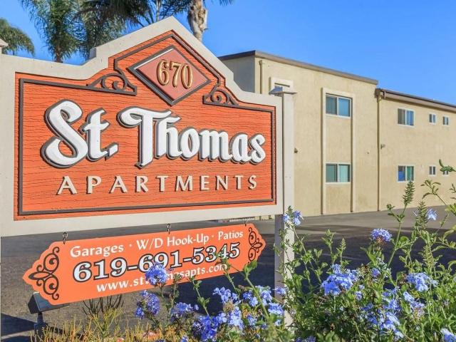 St. Thomas | Modern Comfort in the Heart of Downtown Chula Vista 2 Bedroom Apartment for Rent at 670 F St, Chula Vista, CA 91910 Central Chula Vista