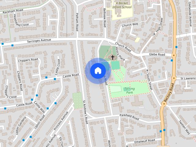 St Andrews Gardens, Church Road, Worthing