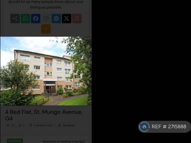 St. Mungo Avenue, Glasgow, G4 4 bed flat to rent £2,450 pcm £565 pw