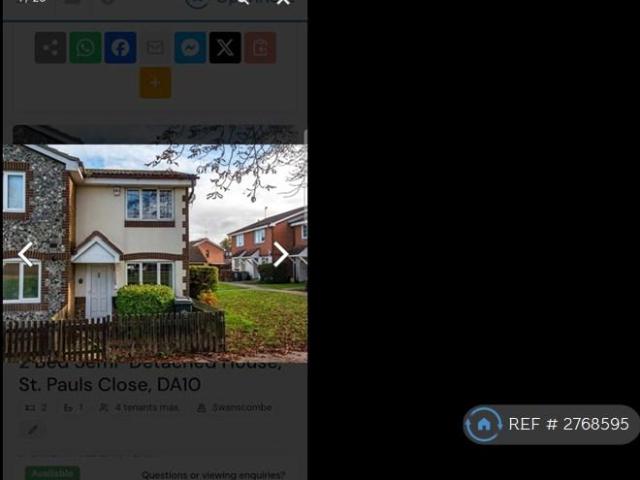 St. Pauls Close, Swanscombe, DA10 2 bed semi detached house to rent £1,445 pcm £333 pw