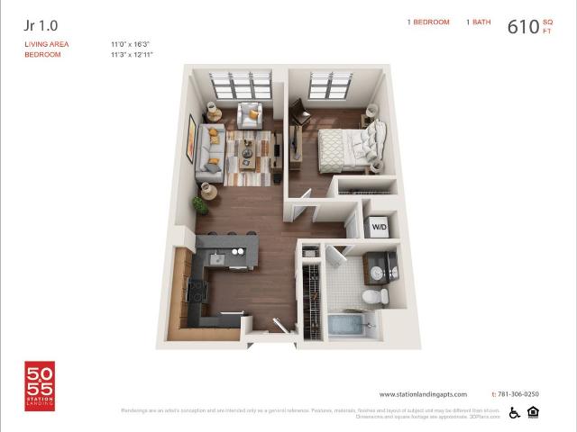 Station Landing Apartments 1 Bedroom Apartment for Rent at 50 Station Lndg, Medford, MA 02155 Wellington