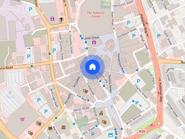 Stafford Street, Stoke on Trent, Staffordshire, ST1