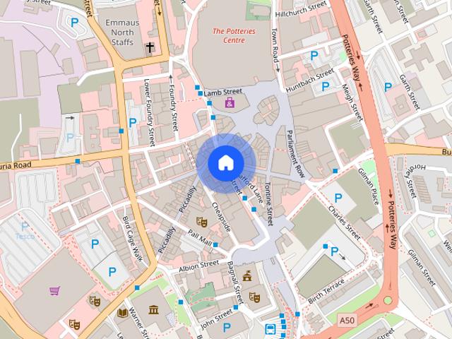 Stafford Street, Stoke on Trent, Staffordshire, ST1