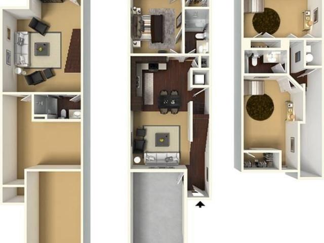 Staley Crossing 3 Bedroom Apartment for Rent at 9535 N Main St, Kansas City, MO 64155 Meadowbrook Heights