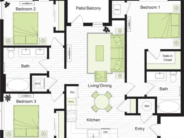 Start Living the Good Life at Pascal Gardens! 3 Bedroom Apartment for Rent at 728 S Lipan St, Denver, CO 80223 Athmar Park