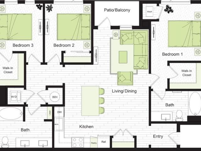 Start Living the Good Life at Pascal Gardens! 3 Bedroom Apartment for Rent at 728 S Lipan St, Denver, CO 80223 Athmar Park