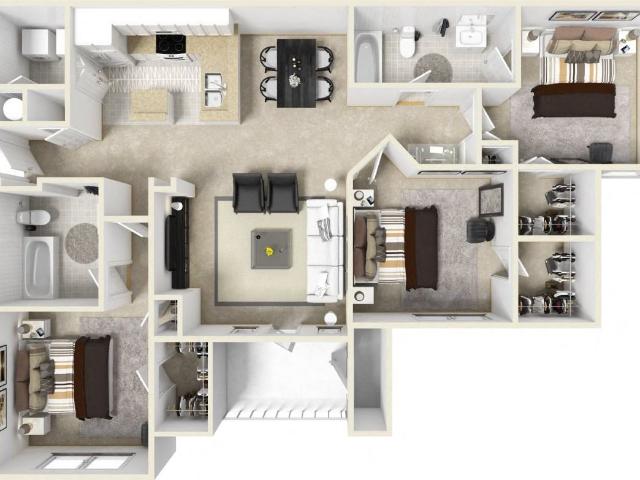 Stillwood Farms Apartments at Newnan 3 Bedroom Apartment for Rent at 2050 Newnan Crossing Blvd E, Newnan, GA 30265