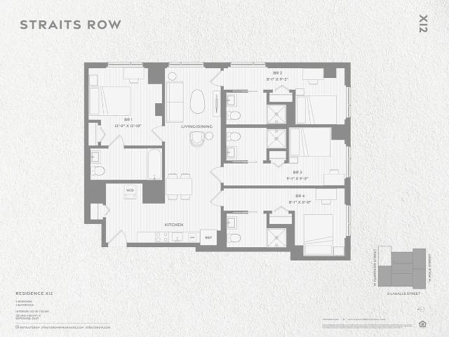 Straits Row 4 Bedroom Apartment for Rent at 633 S La Salle St, Chicago, IL 60605 Loop
