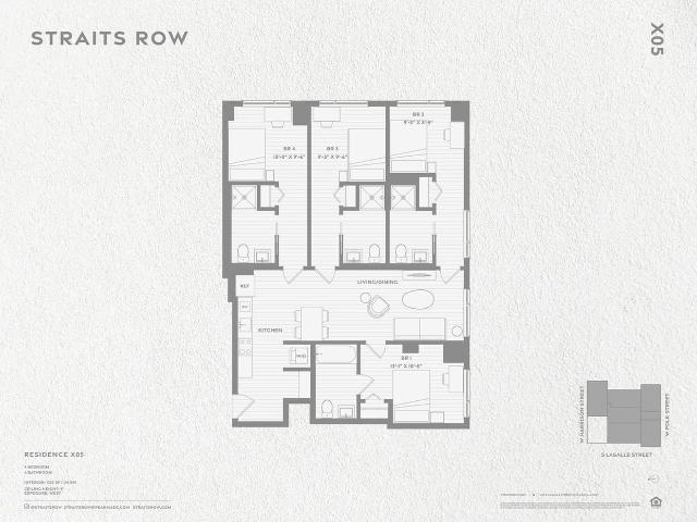Straits Row 4 Bedroom Apartment for Rent at 633 S La Salle St, Chicago, IL 60605 Loop