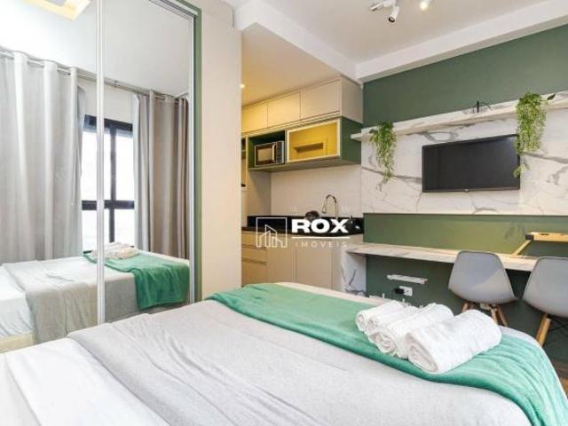Studio 100% mobiliado com acabamento de alto padrão à venda, 19 m² por R$ 360.000 Rebouças Curit
