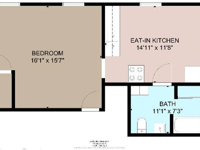 Studio, 1 bath, Apartment 907 Main Street