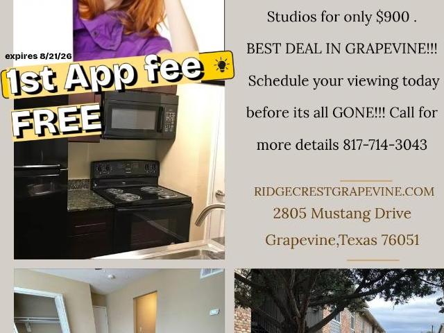 Studio, 1 bath, Condo 2805 Mustang Drive