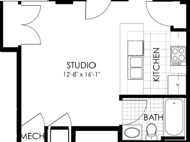 Studio, 1 bath, Condo 302 Goshen St