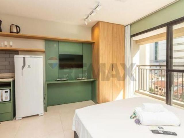 Studio 24m² mobiliado à venda Bela Vista 1 quarto c/varanda 375mil Metrô Higienópolis Mackenzie