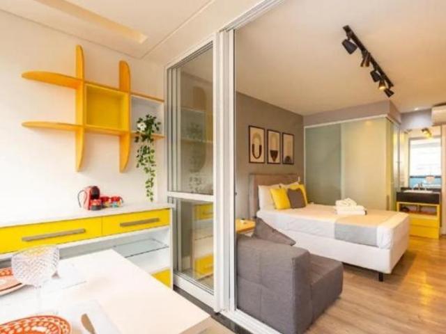 Studio 29m² na Vila Olímpia todo Mobiliado 1 quarto 1 banheiro 1 Vaga