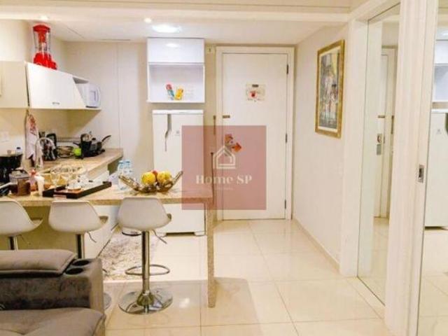 Studio 33 m2, 1 vaga, com serviço de Hotel padrão Internacional