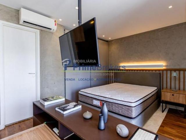 Studio, 36m² 1 Dormitório, 1 Vaga, Totalmente Mobiliado Campo Belo