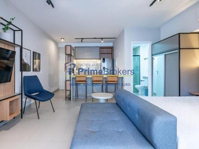 Studio, 40m² 1 Dormitório, 1 Vaga, Mobiliado e Pronto Campo Belo