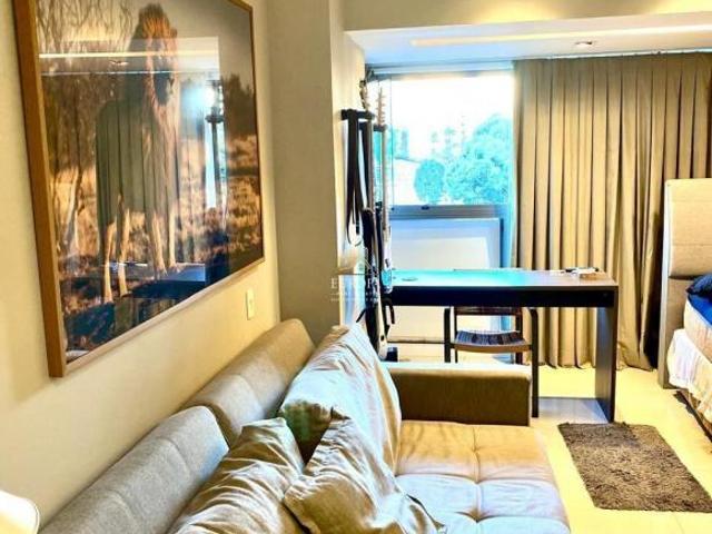 Studio 41m² Mobiliado com vaga de garagem Varanda integrada Brooklin
