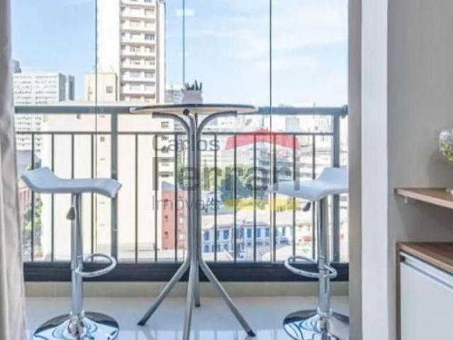 Studio com Sacada todo mobilado à Venda Centro Sao Paulo