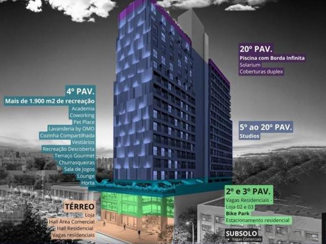 Studio com vaga à venda, 15 m² por R$ 360.000 Agua Verde Curitiba/PR