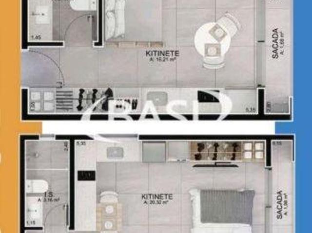Studio com vaga no Cabral, Curitiba Otima oportunidade de compra!