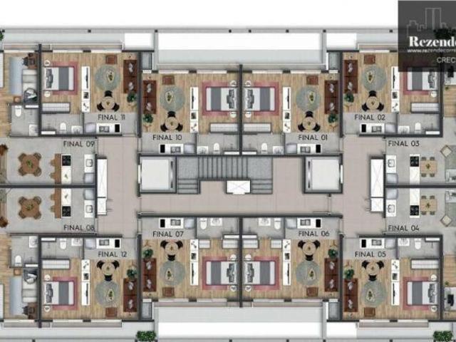 Studio com 1 dormitório à venda no Centro Cívico