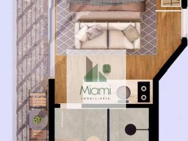 Studio com 1 dormitório à venda, 17 m² por R$ 362.676,78 Água Verde Curitiba/PR