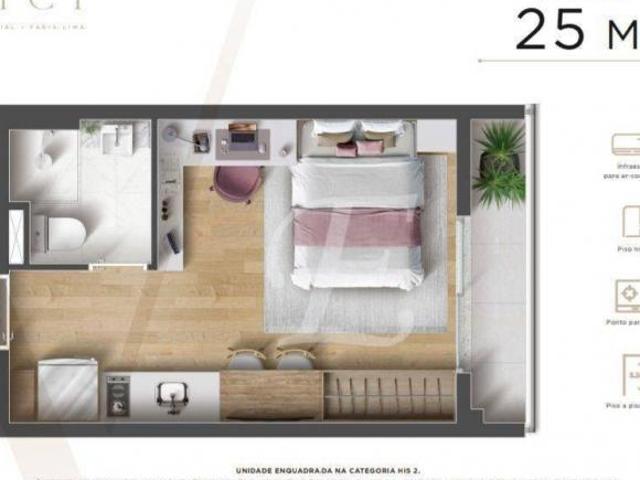 Studio com 1 dormitório à venda, 25 m² por R$ 383.600,00 Pinheiros São Paulo/SP