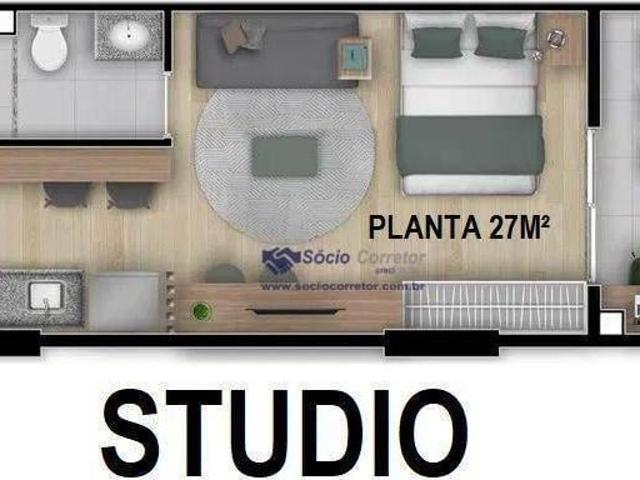 Studio com 1 dormitório à venda, 27 m² por R$ 395.000,00 Vila Pompeia São Paulo/SP
