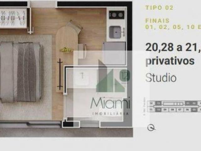 Studio com 1 dormitório à venda, 20 m² por R$ 299.627,00 Centro Curitiba/PR