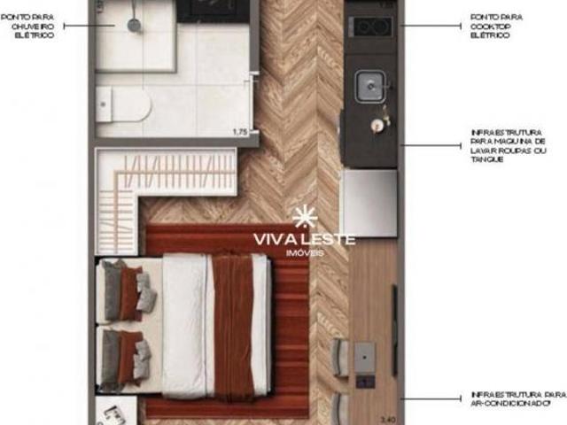 Studio com 1 dormitório à venda, 21 m² por R$ 355.000,00 Vila Clementino São Paulo/SP
