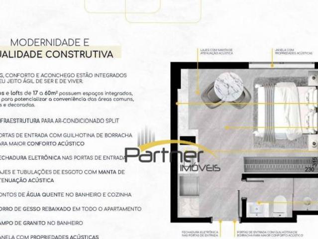 Studio com 1 dormitório à venda, 21 m² por R$ 362.600,00 Centro Curitiba/PR