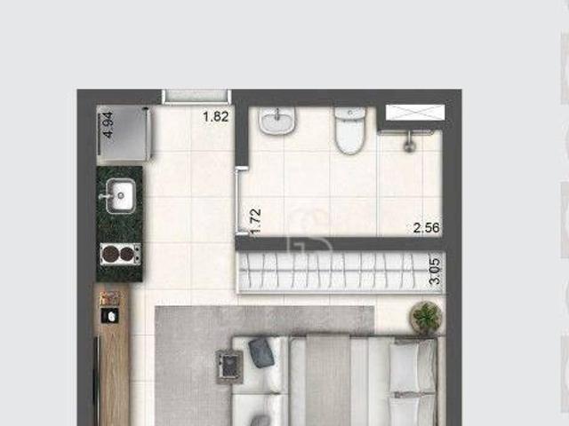 Studio com 1 dormitório à venda, 32 m² por R$ 402.863,00 Chácara Inglesa São Paulo/SP