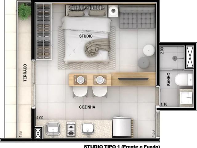 Studio com 1 quartos à venda em Vila Nilo SP