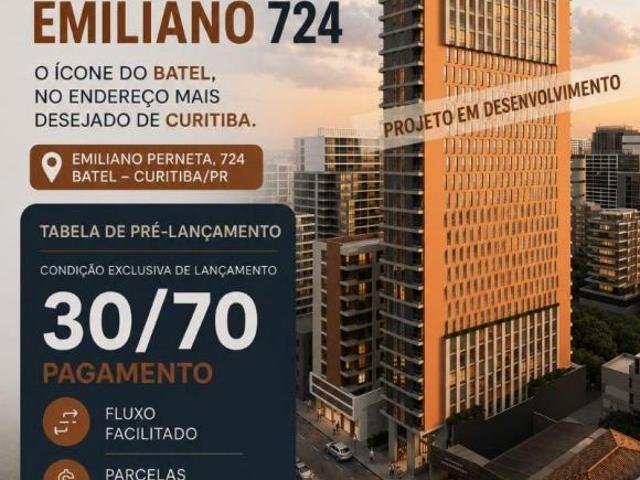 Studio com 31 m² no BATEL em Pré Lançamento