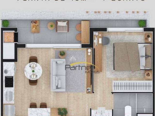 Studio à venda, 47 m² por R$ 909.490,00 Batel Curitiba/PR