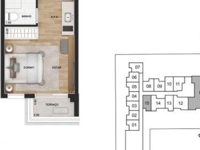 Studio a venda 1 dormitório 25m2 Perdizes São Paulo SP