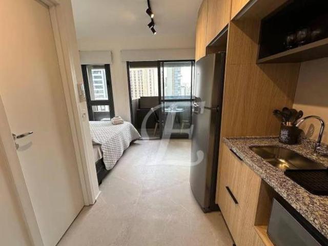 Studio, a venda, 21 m2, 1 quarto, Varanda, mobiliado, terraço, cozinha integrada. Jardins, perto Mas