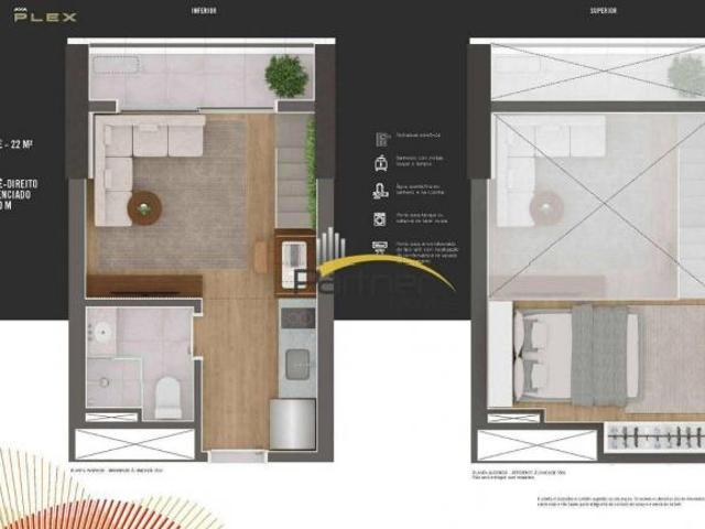 Studio à venda, 22 m² por R$ 375.528,00 Centro Curitiba/PR
