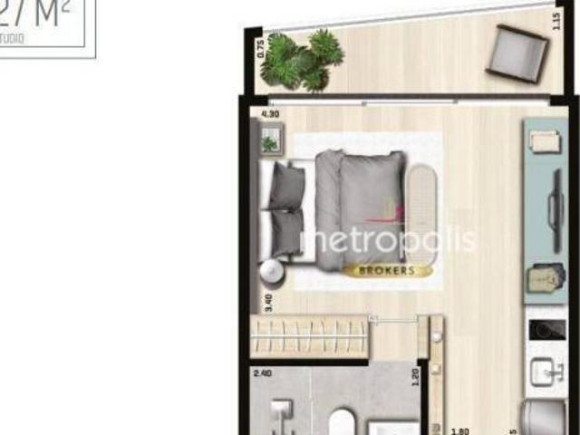 Studio à venda, 27 m² por R$ 750.000,00 Pinheiros São Paulo/SP