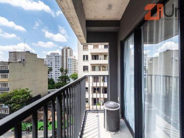 Studio à venda 24m² localizado próximo às estações Higienópolis Mackenzie e Trianon–Masp