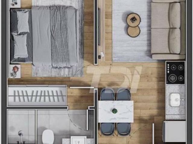 Studio à venda, 26 m² por R$ 318.500,00 Portão Curitiba/PR