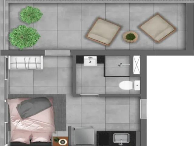 Studio a Venda ao lado do Metrô Brooklin com 38,26m2