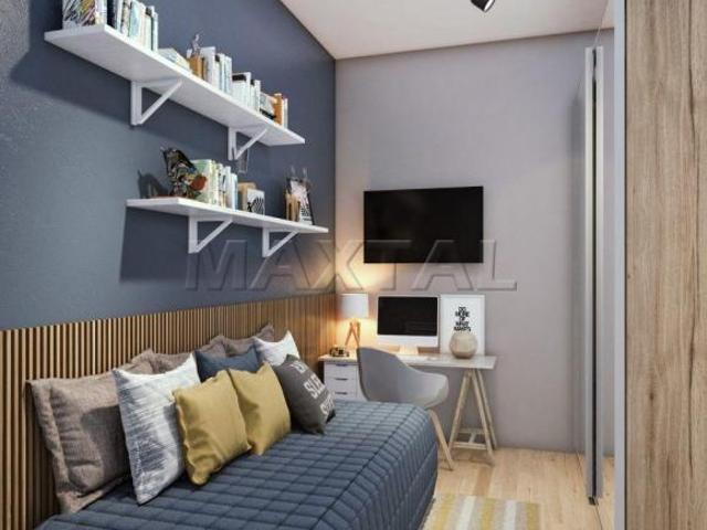 Studio à venda, de 42m², com 2 dormitórios e varanda. Na Vila Nivi, próximo ao metrô