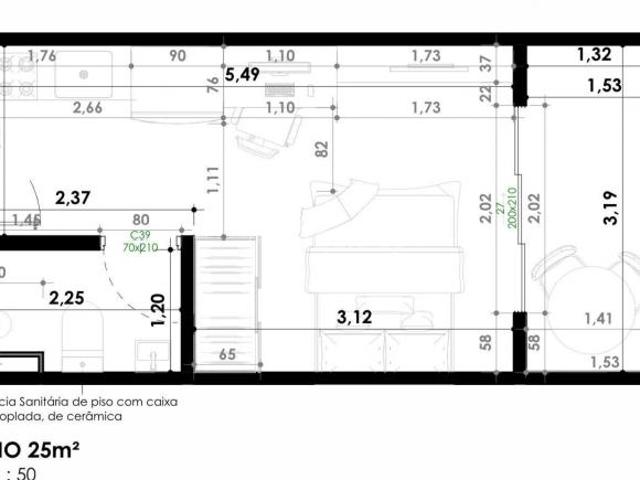 Studio à Venda na Mooca, 1 dormitório, varanda 31m², R$ 260.0000